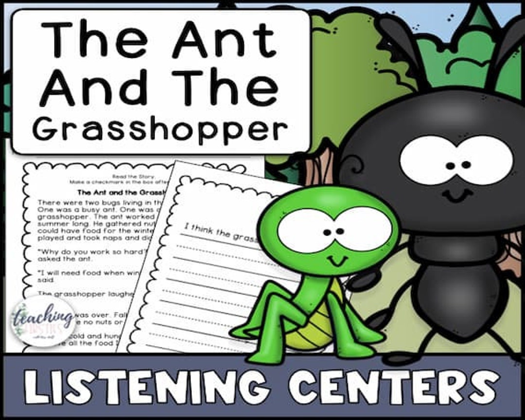 The Ant and Grasshopper Story for Your Aesop's Fables Listening Center ...