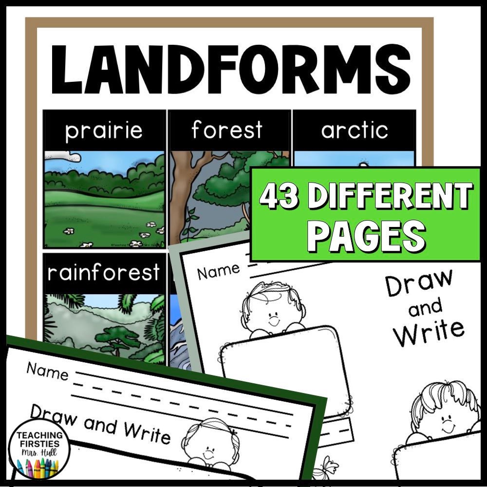 Landforms and Habitats Writing Activities - Etsy