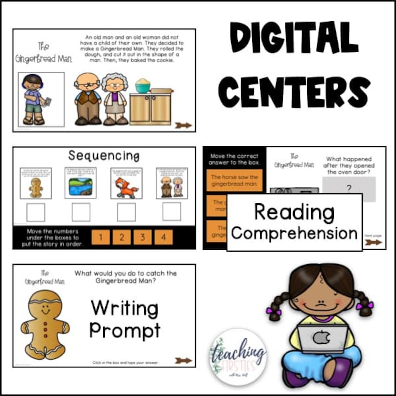 The Gingerbread Man Listening Center Activities - Etsy