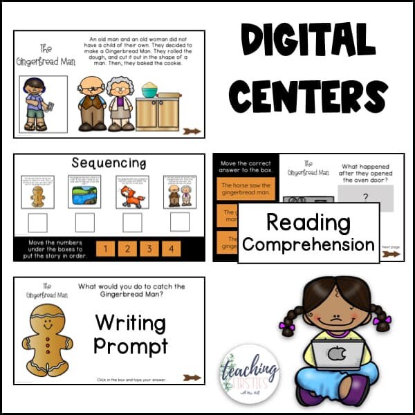 The Gingerbread Man Listening Center Activities - Etsy