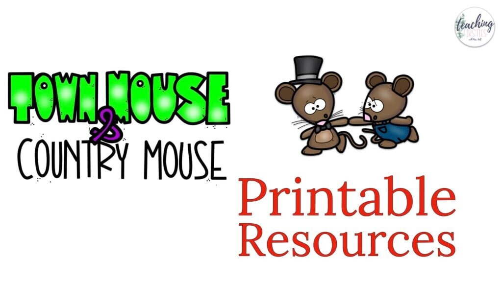 The Town Mouse and the Country Mouse Aesop's Fables for Kids - Etsy