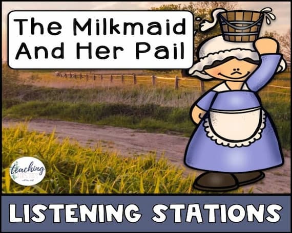 The Milkmaid and Her Pail Story for Your Aesop's Fables - Etsy