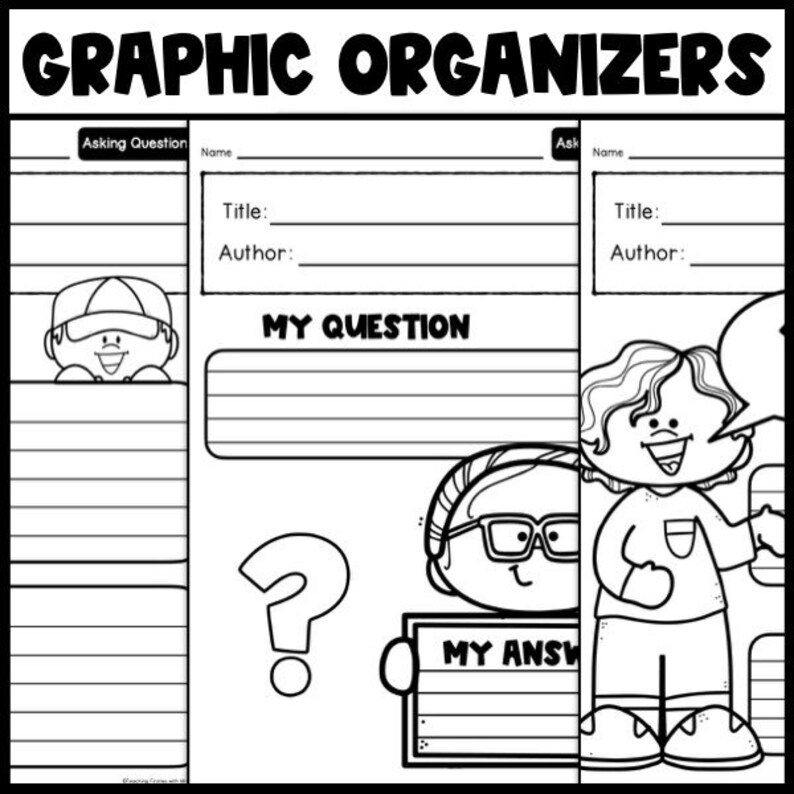 Asking Questions Reading Passages Graphic Organizers - Etsy