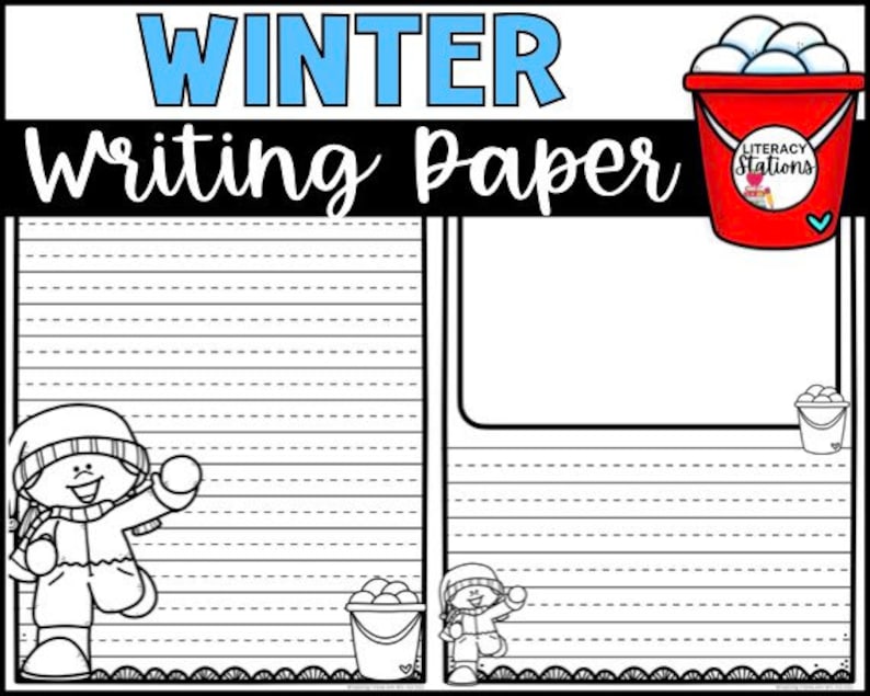 Winter Writing Paper - Etsy