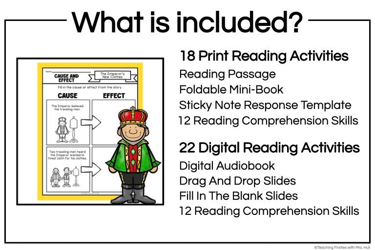 Emperor’s New Clothes Reading Comprehension Activities - Etsy