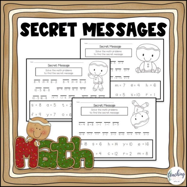 Gingerbread Math Worksheets and NO PREP Printables - Etsy