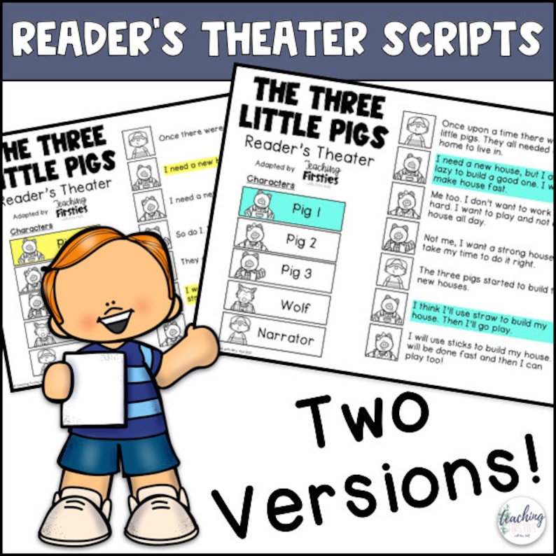 The Three Little Pigs Reader’s Theater Scripts - Etsy