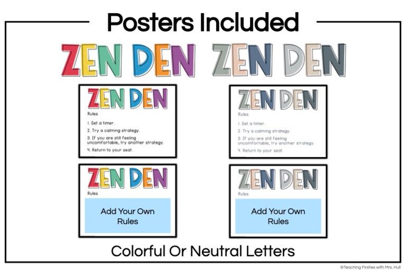 Editable Calm Corner Expectation Posters for Your Zen Den or Calming ...