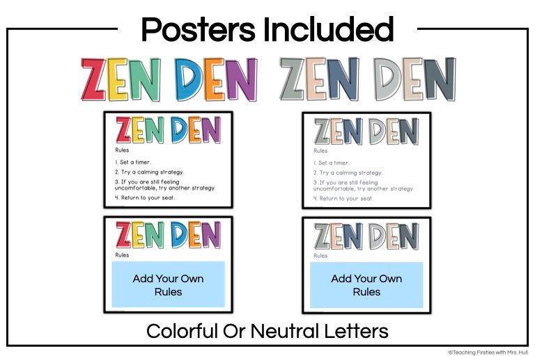 Editable Calm Corner Expectation Posters for Your Zen Den or Calming ...