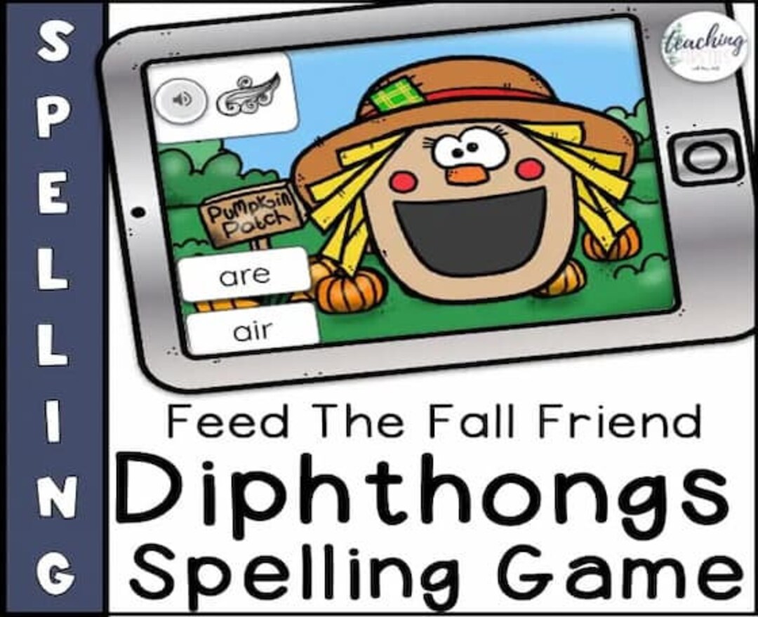 Fall Spelling Games for Diphthong Words - Digital and Printable ...