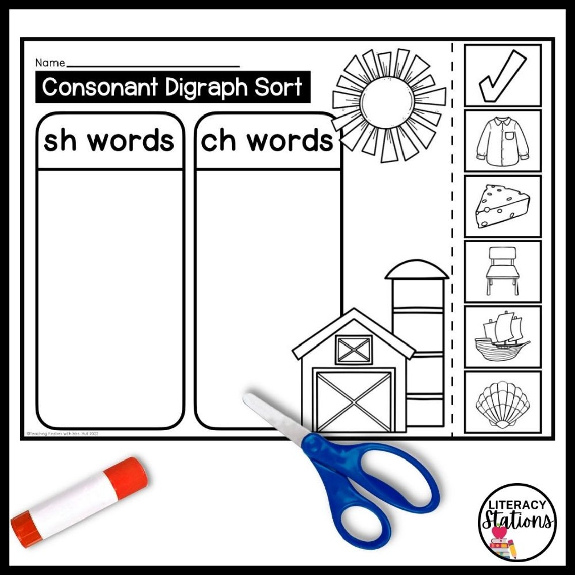 Phoneme Isolation Activities for Initial Consonant Digraphs - Etsy