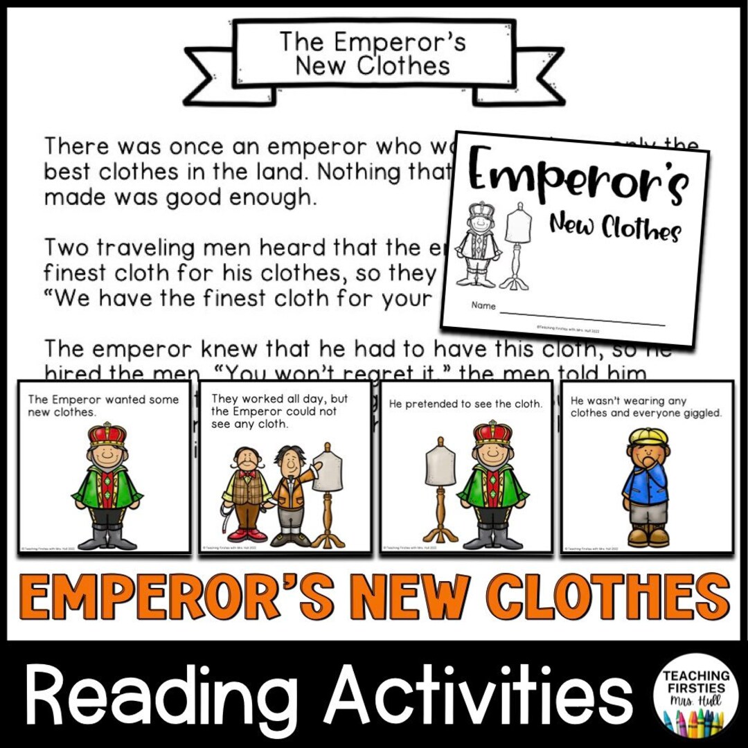 Emperor’s New Clothes Reading Comprehension Activities - Etsy