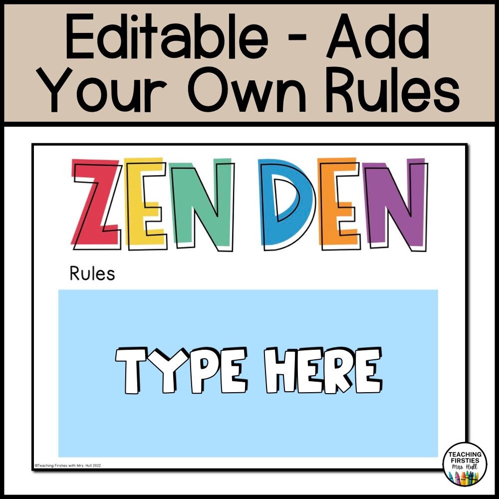 Editable Calm Corner Expectation Posters for Your Zen Den or Calming ...