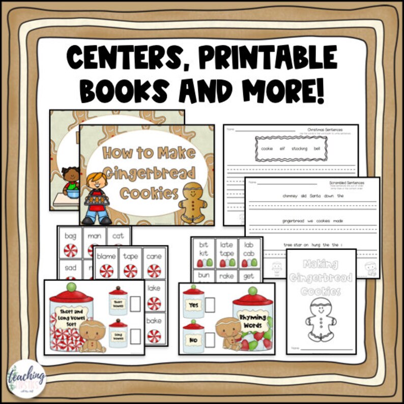 Gingerbread Classroom Activities - Etsy