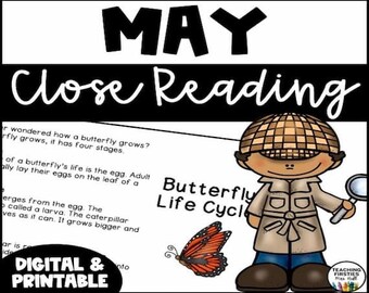 First Grade Close Reading for March - NO PREP! - Etsy