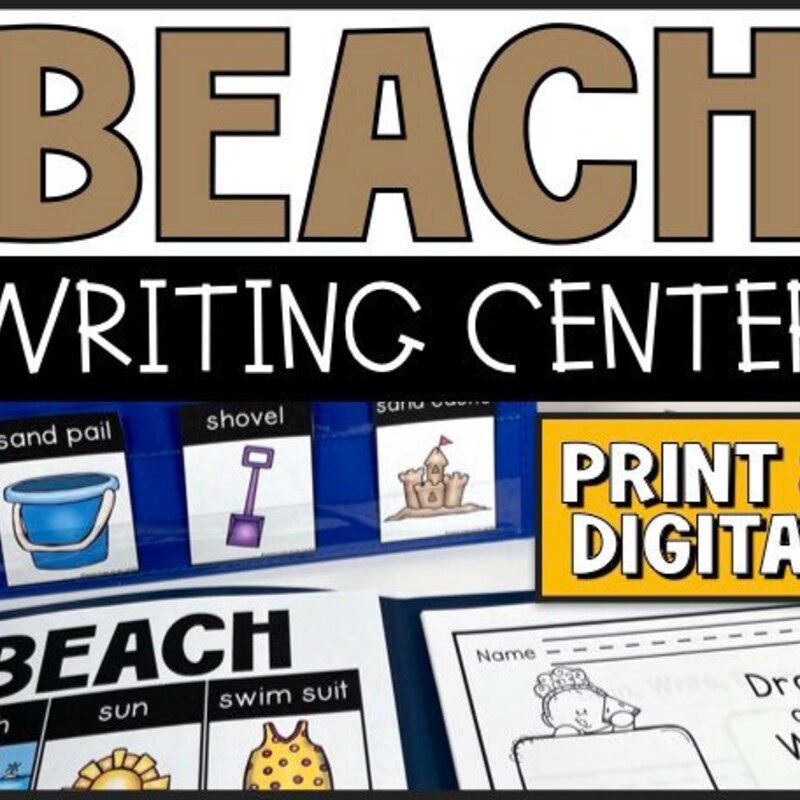 Beach Writing - Etsy