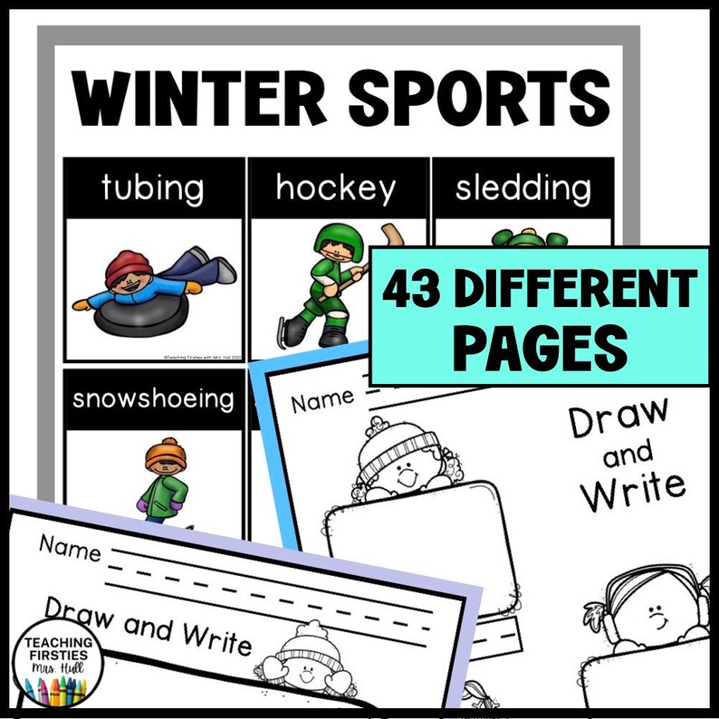Winter Sports Writing Activities - Etsy
