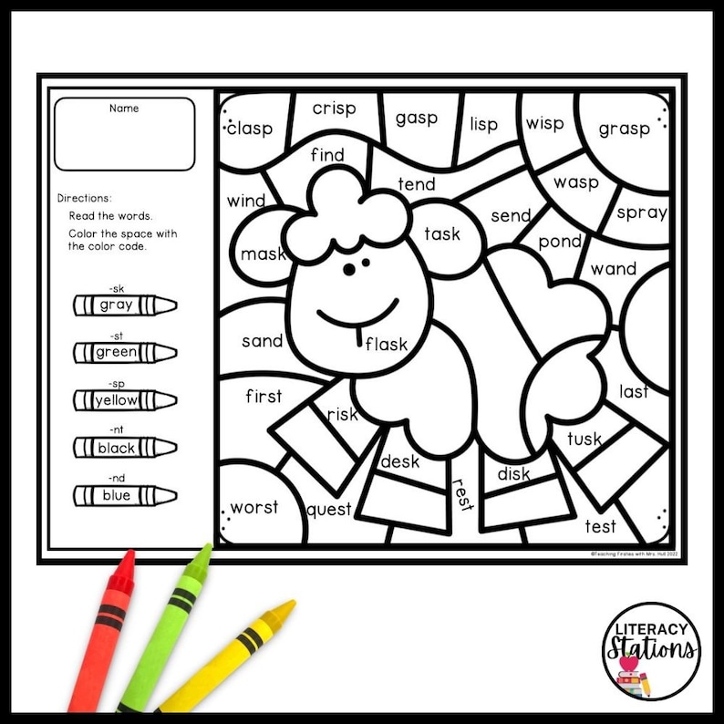 Phoneme Isolation Activities for Final Consonant Blends - Etsy