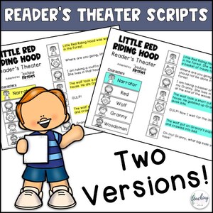 Little Red Riding Hood Reader’s Theater Scripts - Etsy