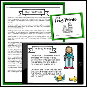 Reading Activities for the Frog Prince Story - Etsy