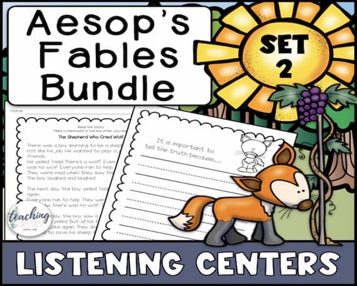 Aesops Fables Bundle - Set 2 the Fox and the Grapes and Other Stories ...
