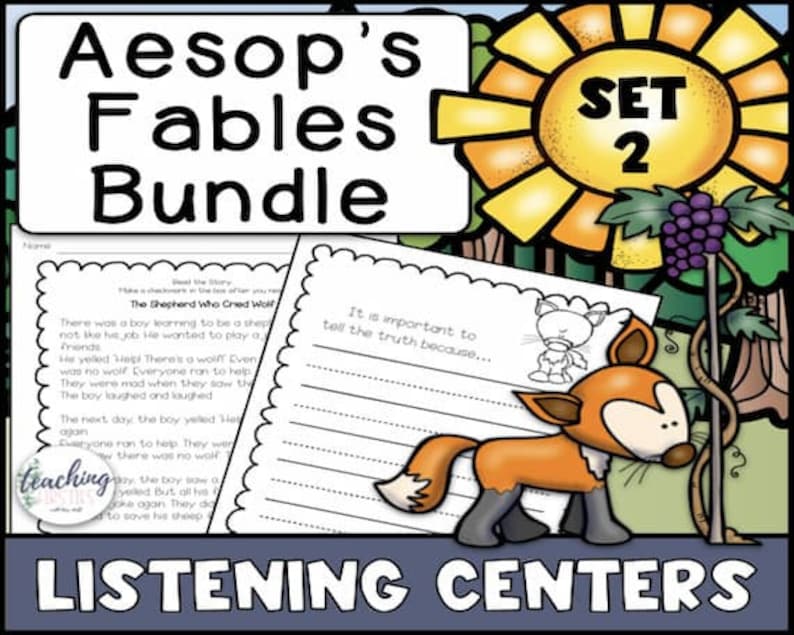 Aesops Fables Bundle - Set 2 the Fox and the Grapes and Other Stories ...