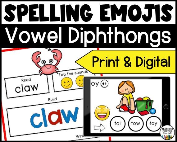Phoneme Segmentation Activities for Vowel Diphthongs - Etsy