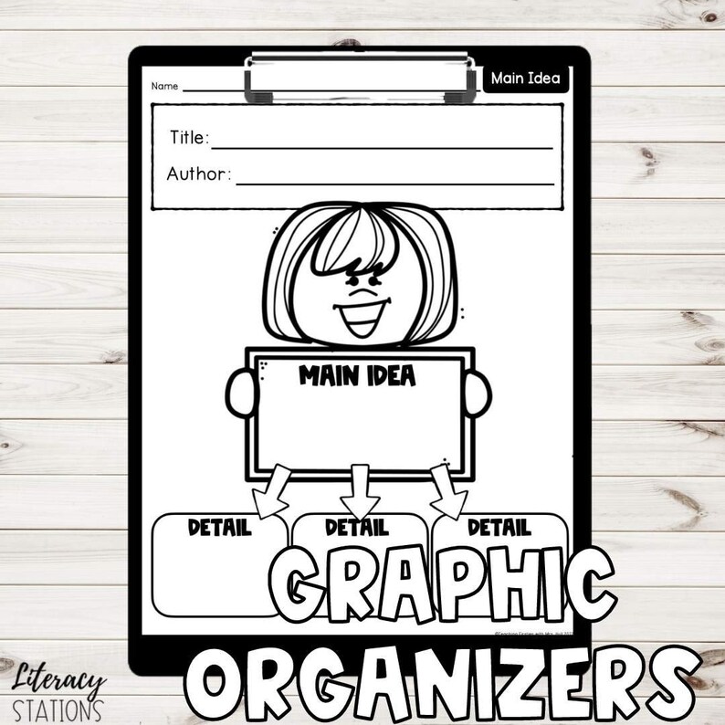 Main Idea Reading Passages, Graphic Organizers, Bookmarks ...