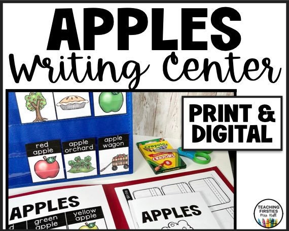 Apple Writing Center - Etsy
