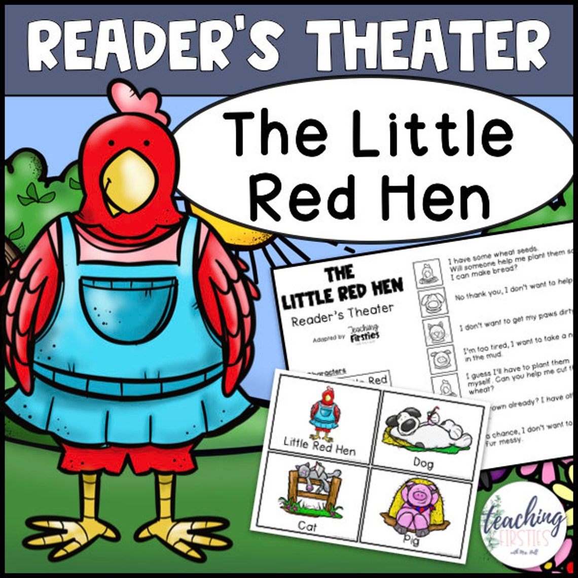 The Little Red Hen Readers Theater Scripts - Etsy