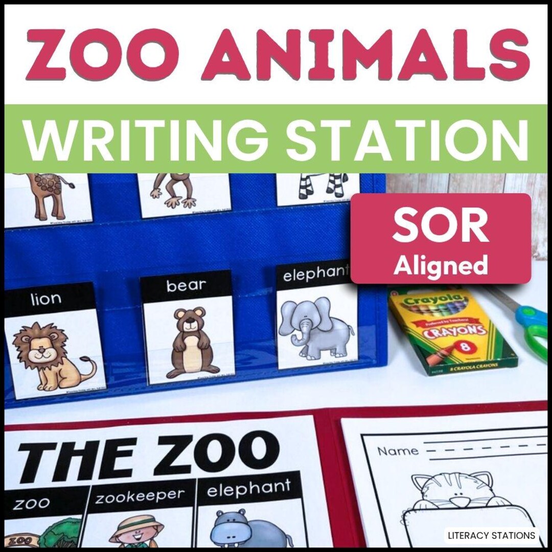 1st Grade Zoo Animals Writing Center - Etsy