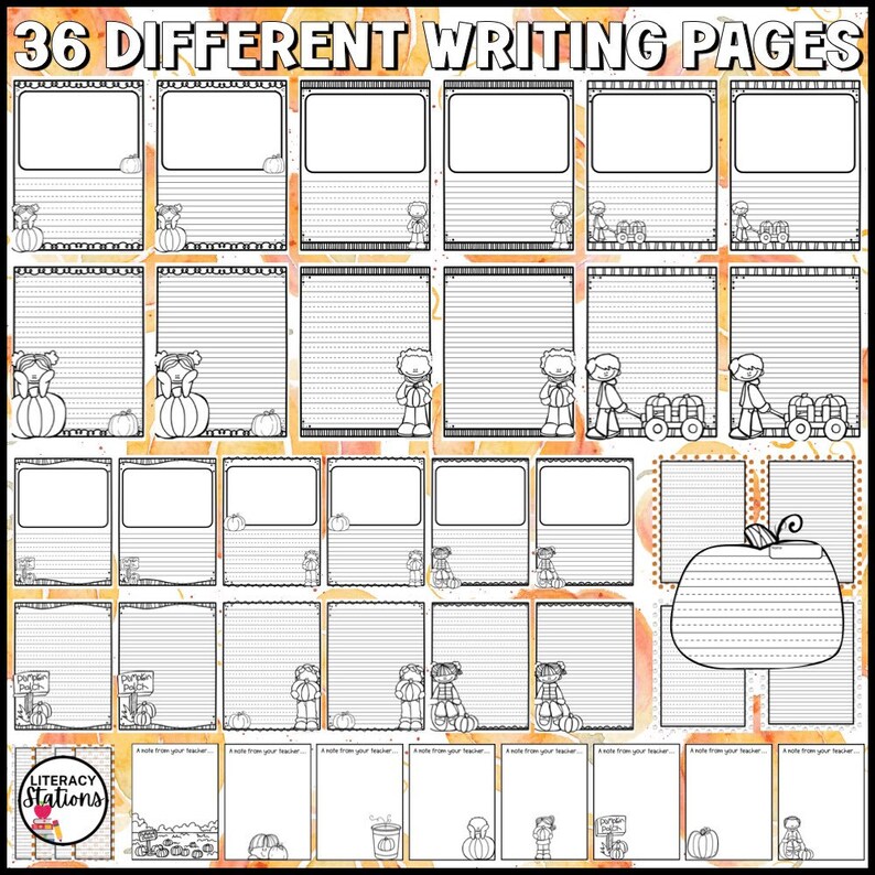 Pumpkin Writing Paper - Etsy