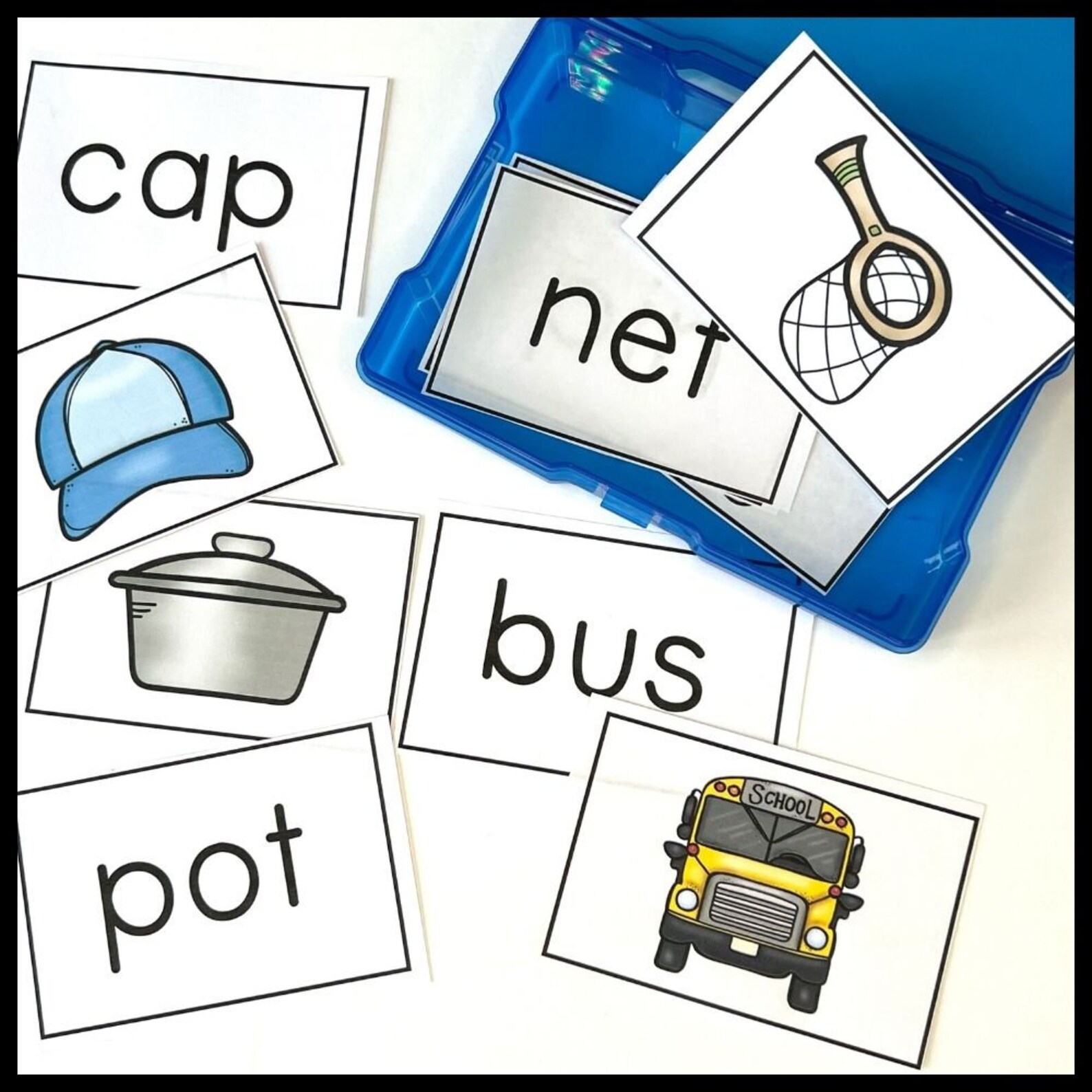 Short Vowel CVC Words Phoneme Isolation and Identification Cards and ...