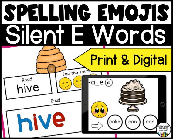 Silent E Long Vowel Phonemic Awareness Segmenting Activities - Etsy