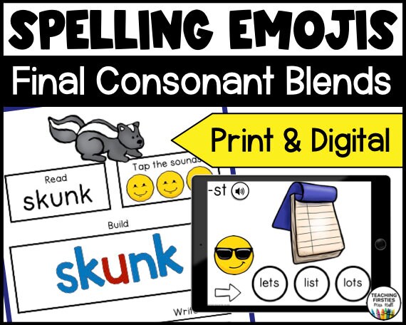 Phoneme Segmentation Activities for Final Consonant Blends - Etsy