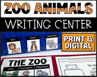 Zoo Writing Activities, Zoo Writing Prompts, Writing Center ...