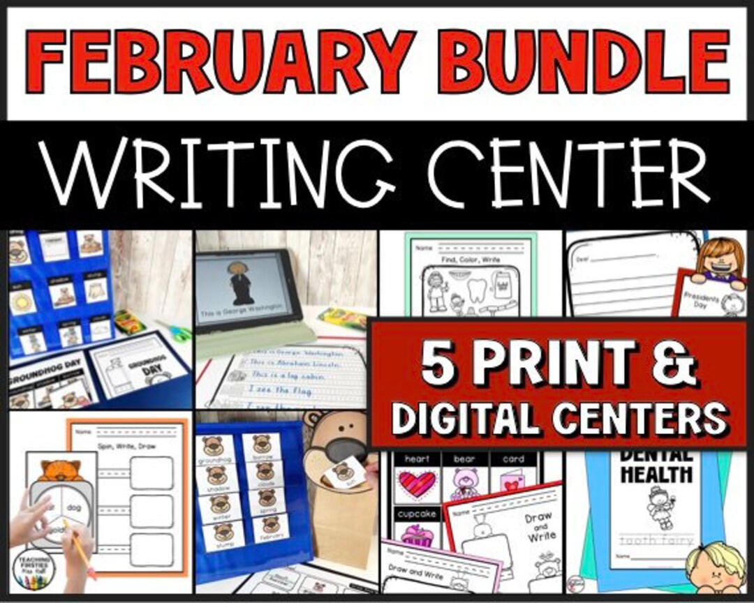 February Writing Activities Bundle - Etsy