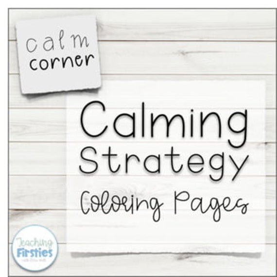 Calming Strategy Coloring Pages | Etsy