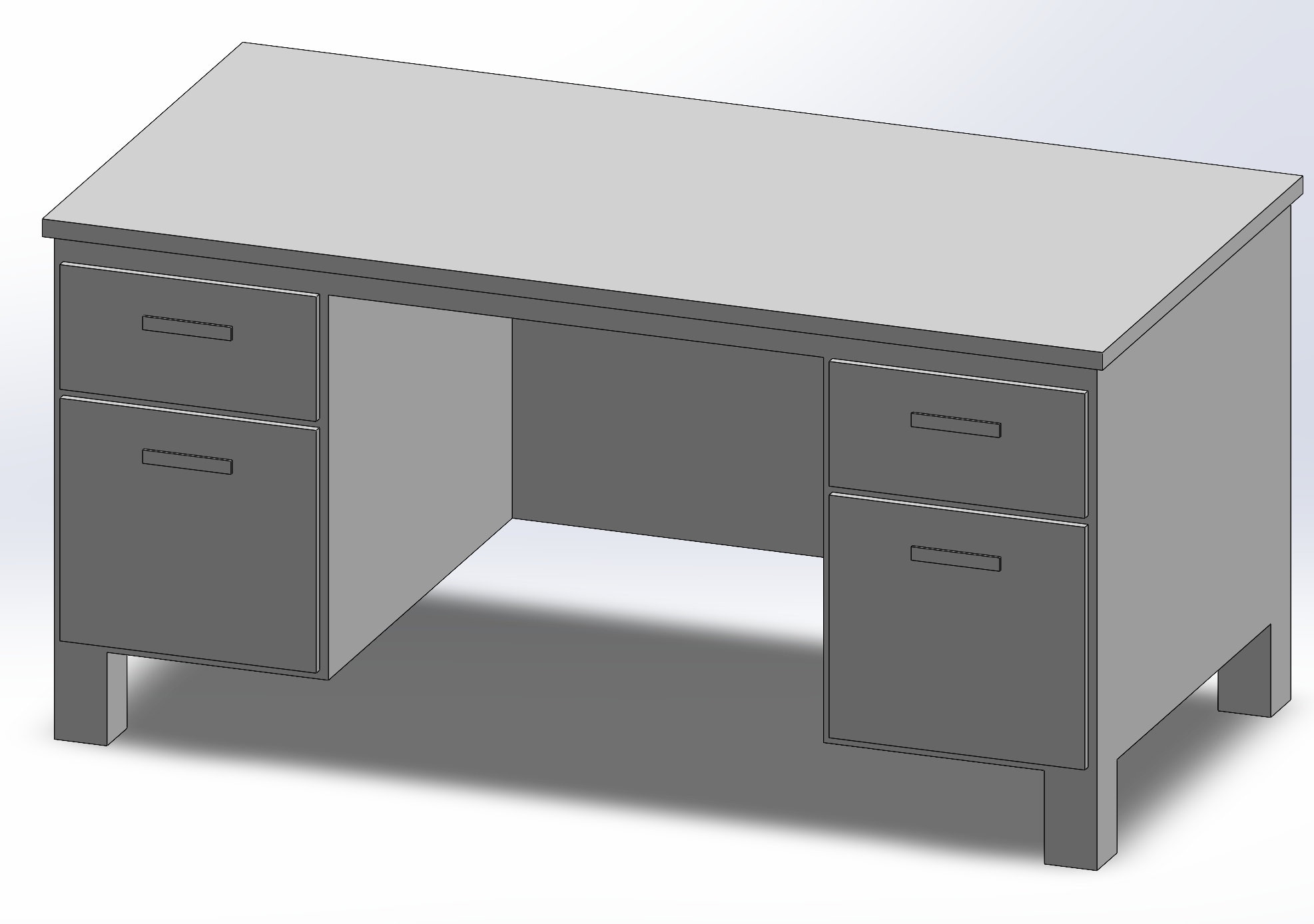 1:12 Scale Four Legged Desk STL File for Doll House - Etsy