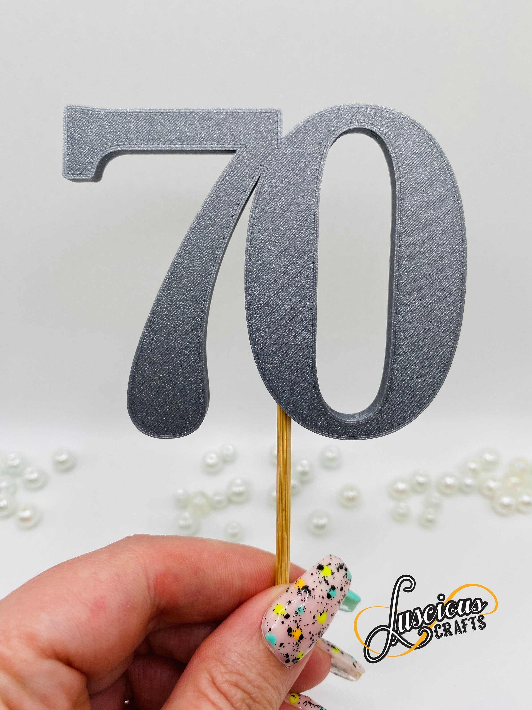 70th Birthday Cake Topper, 70th Anniversary Cake Topper, Cake Topper ...