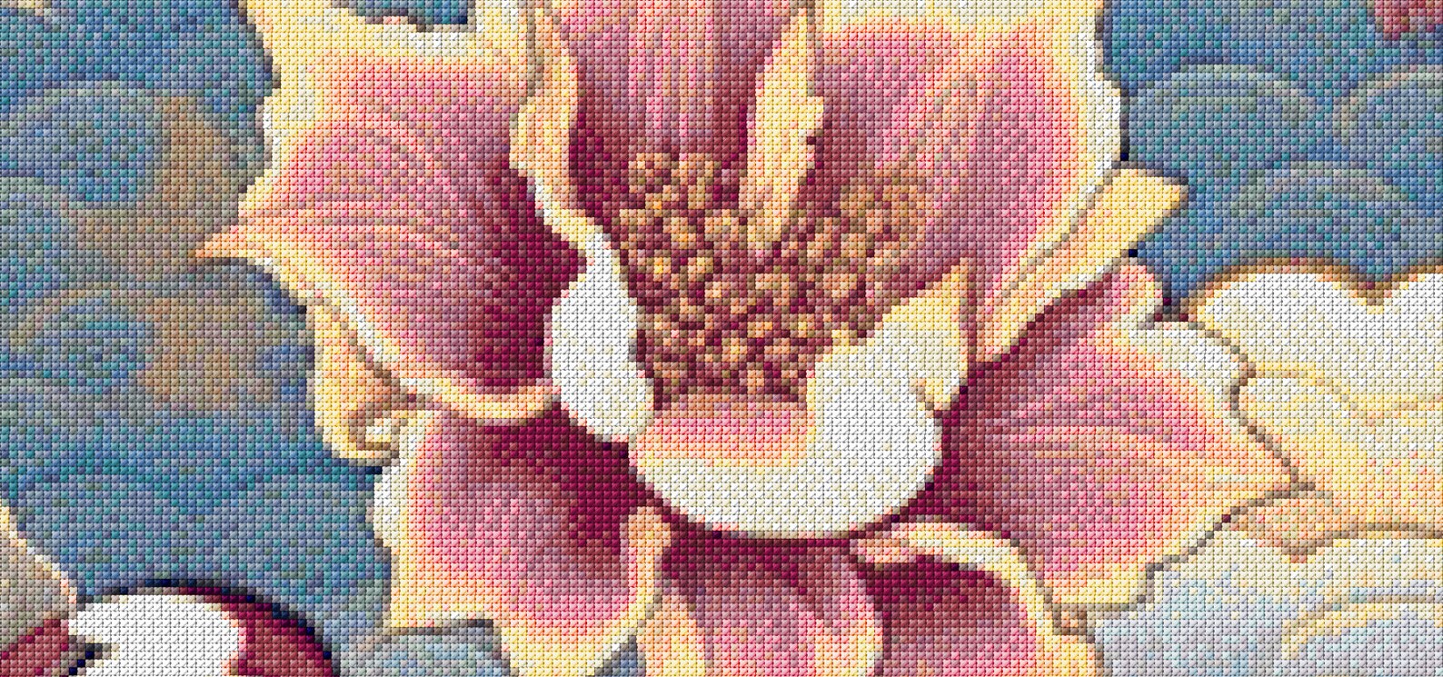 Dancing Cranes Cross Stitch Design Inc Full Pattern Keeper File Printable Photo, Very Large 500 ...