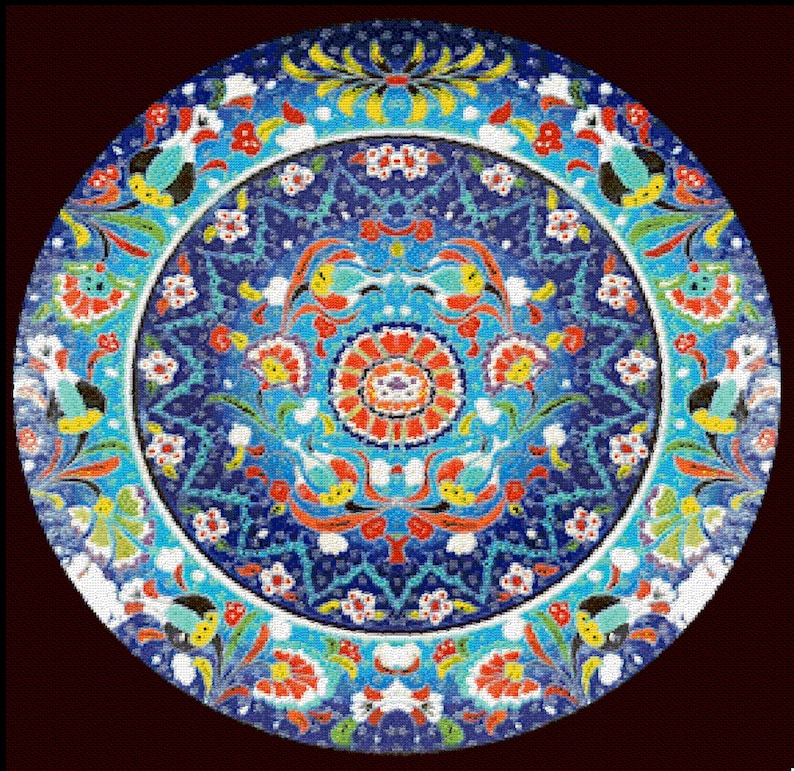 Turkish Islamic Flowers Cross Stitch Pattern Pattern Keeper Compatible ...