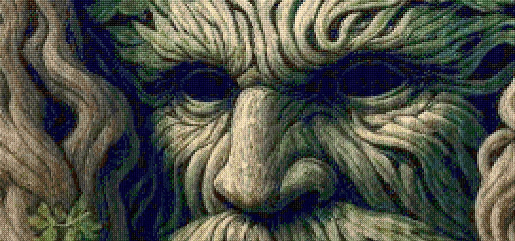 Green Man Protects the Forest Cross Stitch Pattern - Inc Full Pattern ...