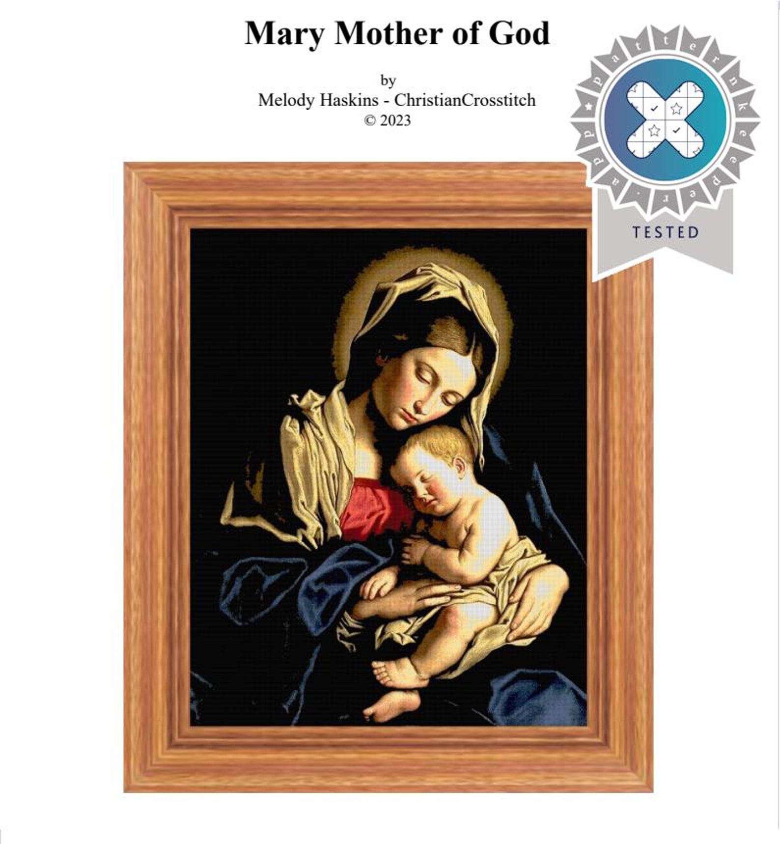 The Madonna, Virgin Mary & Baby Jesus Cross Stitch Pattern Photo Inc ...