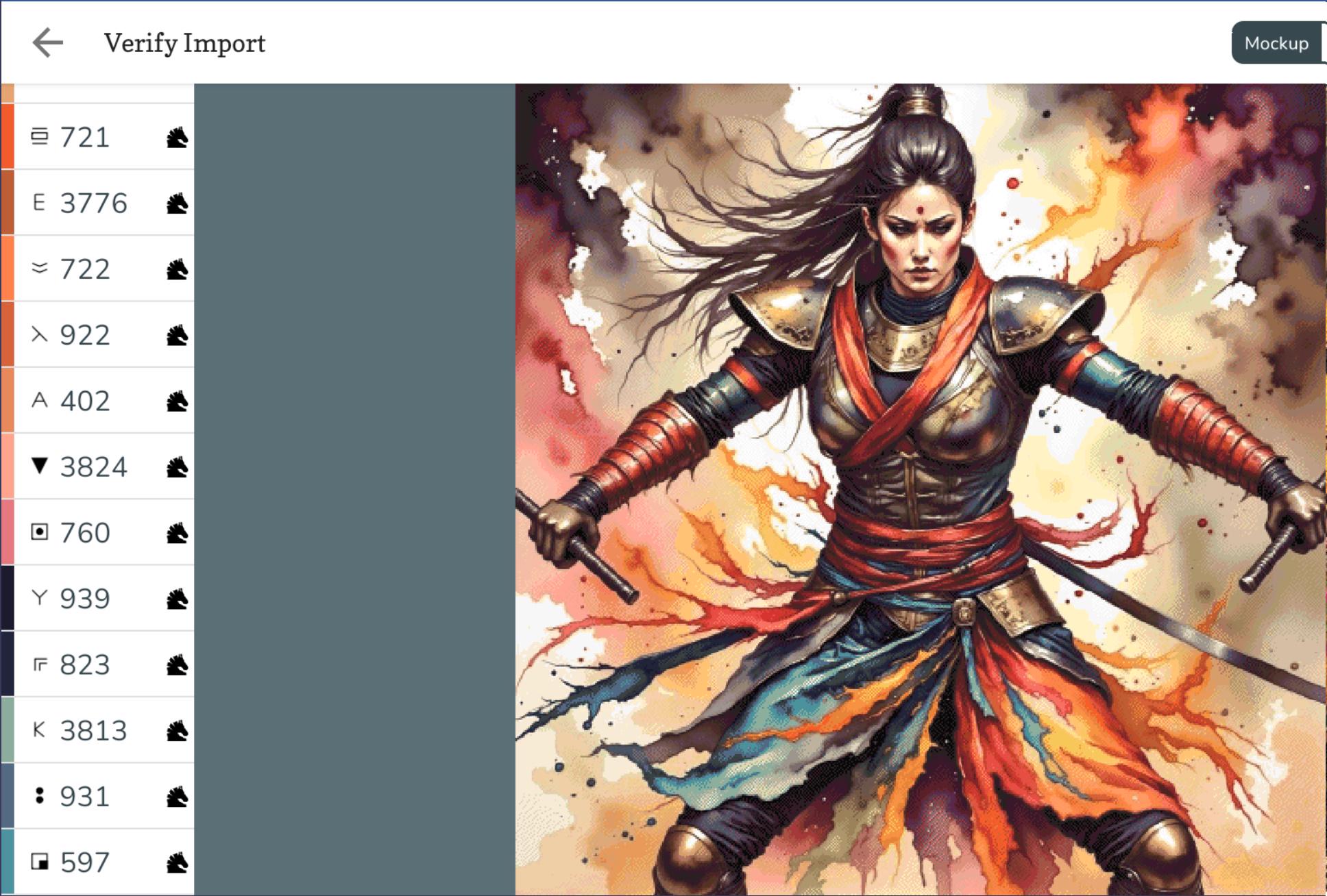 Fierce Warrior Woman Cross Stitch Pattern: Large Detailed Chart ...