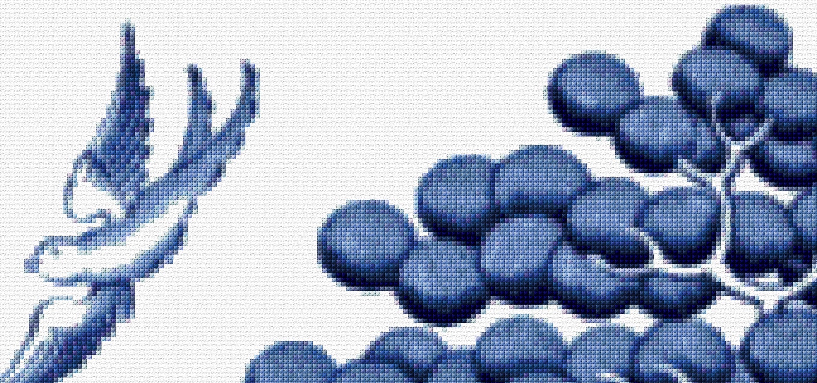 Willow Pattern Cross Stitch Design for Oval Frame Includes Full Pattern ...