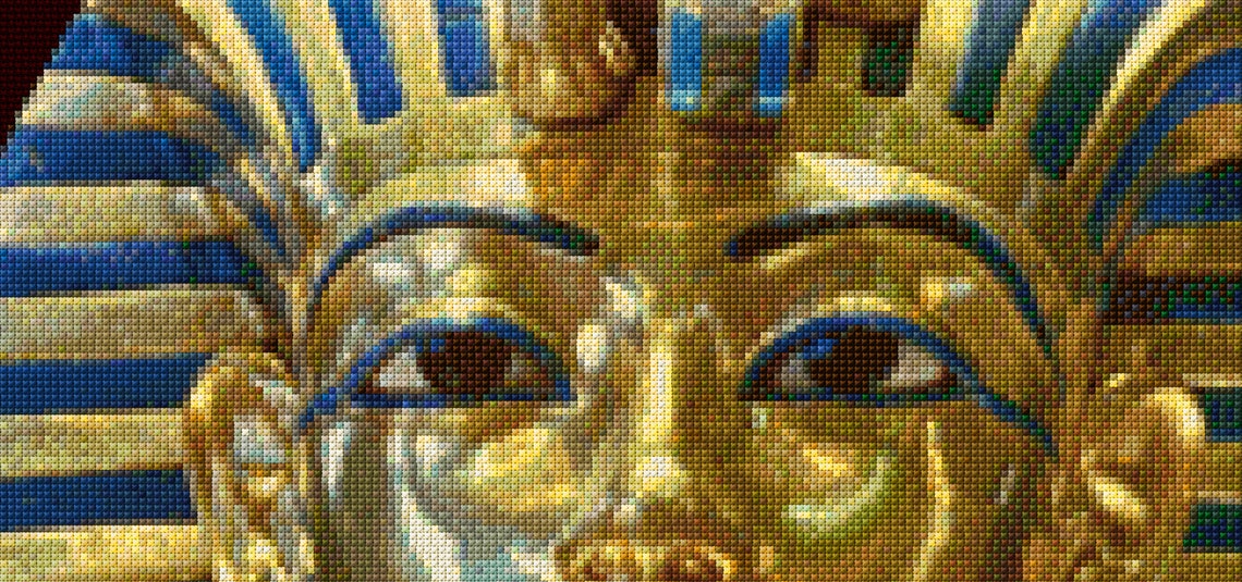 Tutankhamun Cross Stitch Pattern Young Egyptian Pharoah - Full Pattern ...
