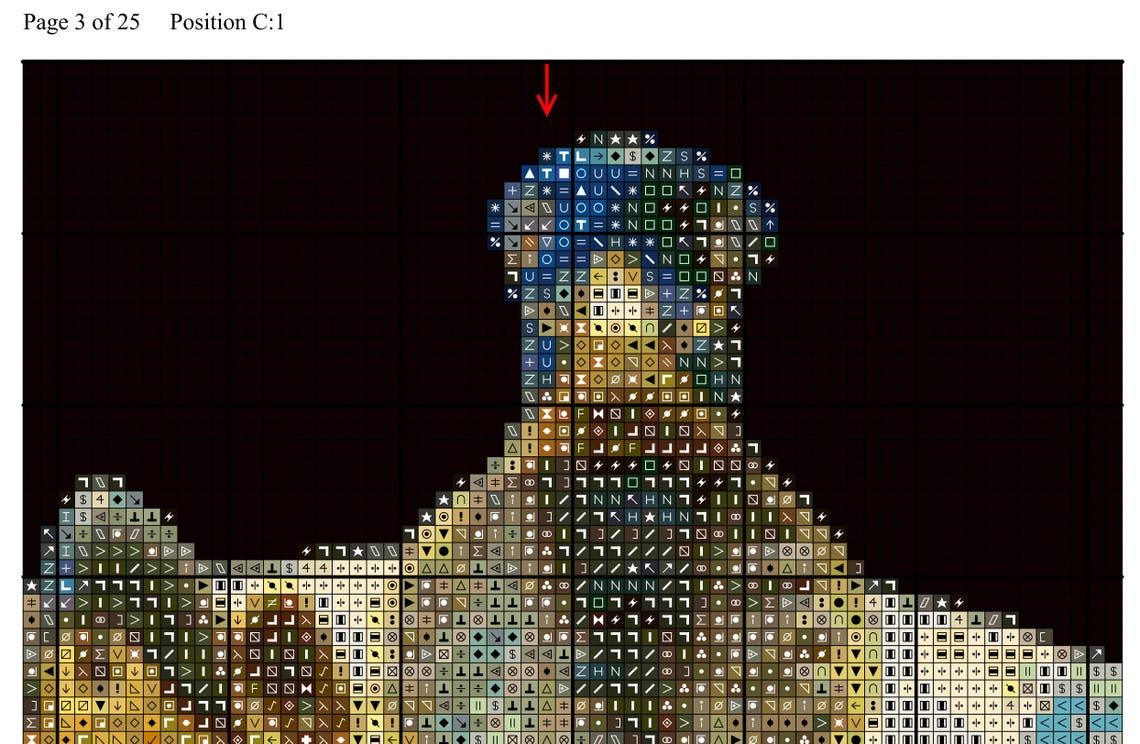 Tutankhamun Cross Stitch Pattern Young Egyptian Pharoah - Full Pattern ...