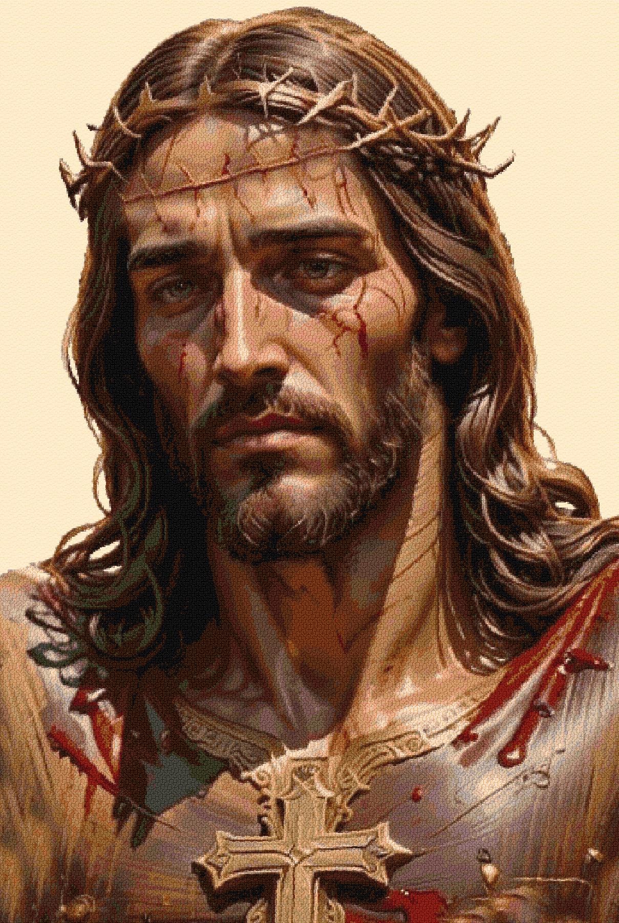 Jesus Cross Stitch Pattern: Christ With Crown of Thorns (pattern Keeper ...