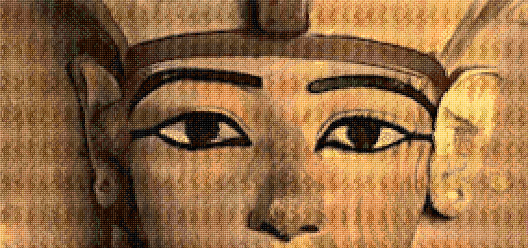 Egyptian Pharoah Ramses II Wooden Sarcophagus Coffin Cross Stitch Pattern Includes Pattern ...